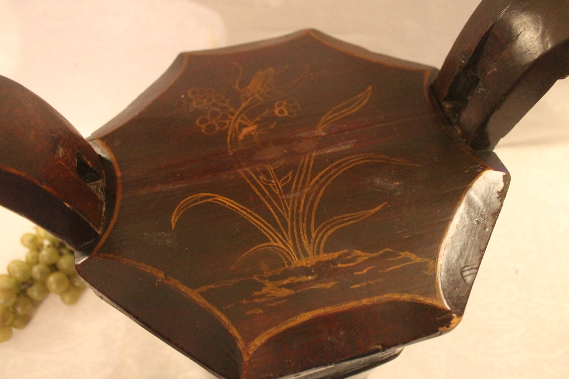 Antique Chinese Wooden Field Bucket or Tea Kettle Caddy With | Etsy