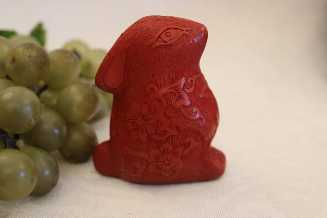 Vintage Cinnabar Bunny Rabbit Figurine - Part of the Treasures of the ...