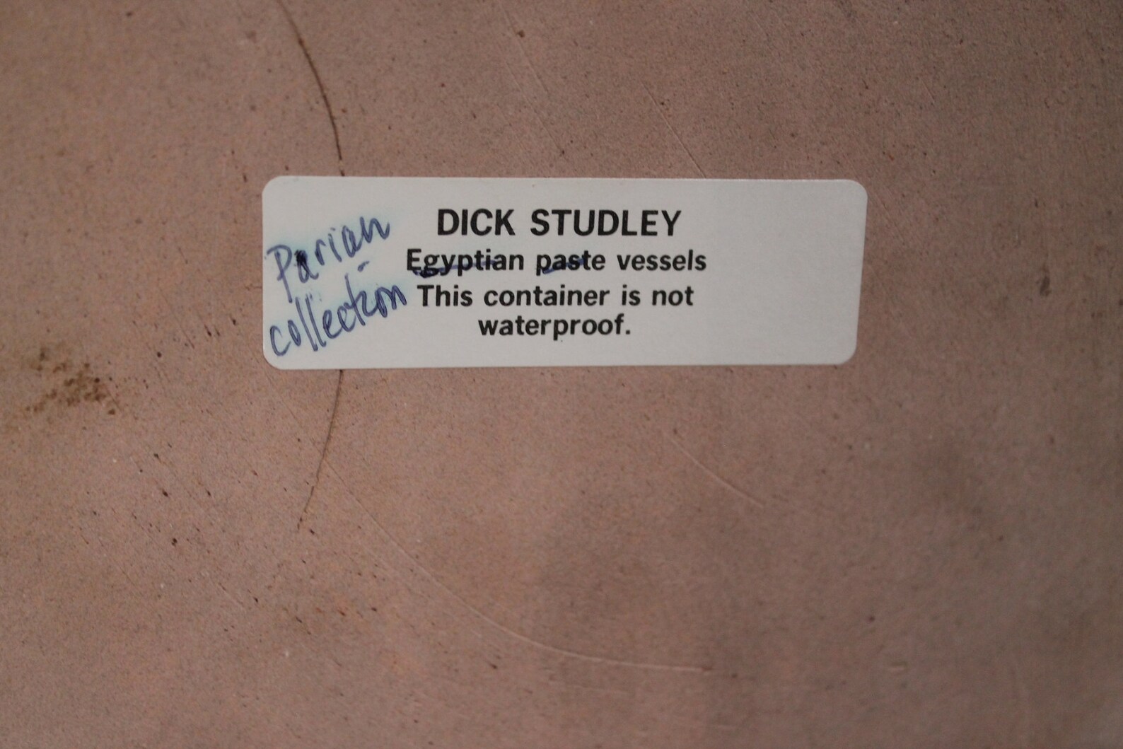 Vintage Dick Studley Handcrafted Pottery 22" Egyptian Paste Vessel ...