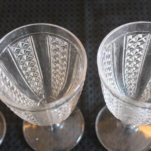 Set of 4 EAPG Campbell, Jones, & Co. Goblets No. 83 Diamond AKA Squared ...