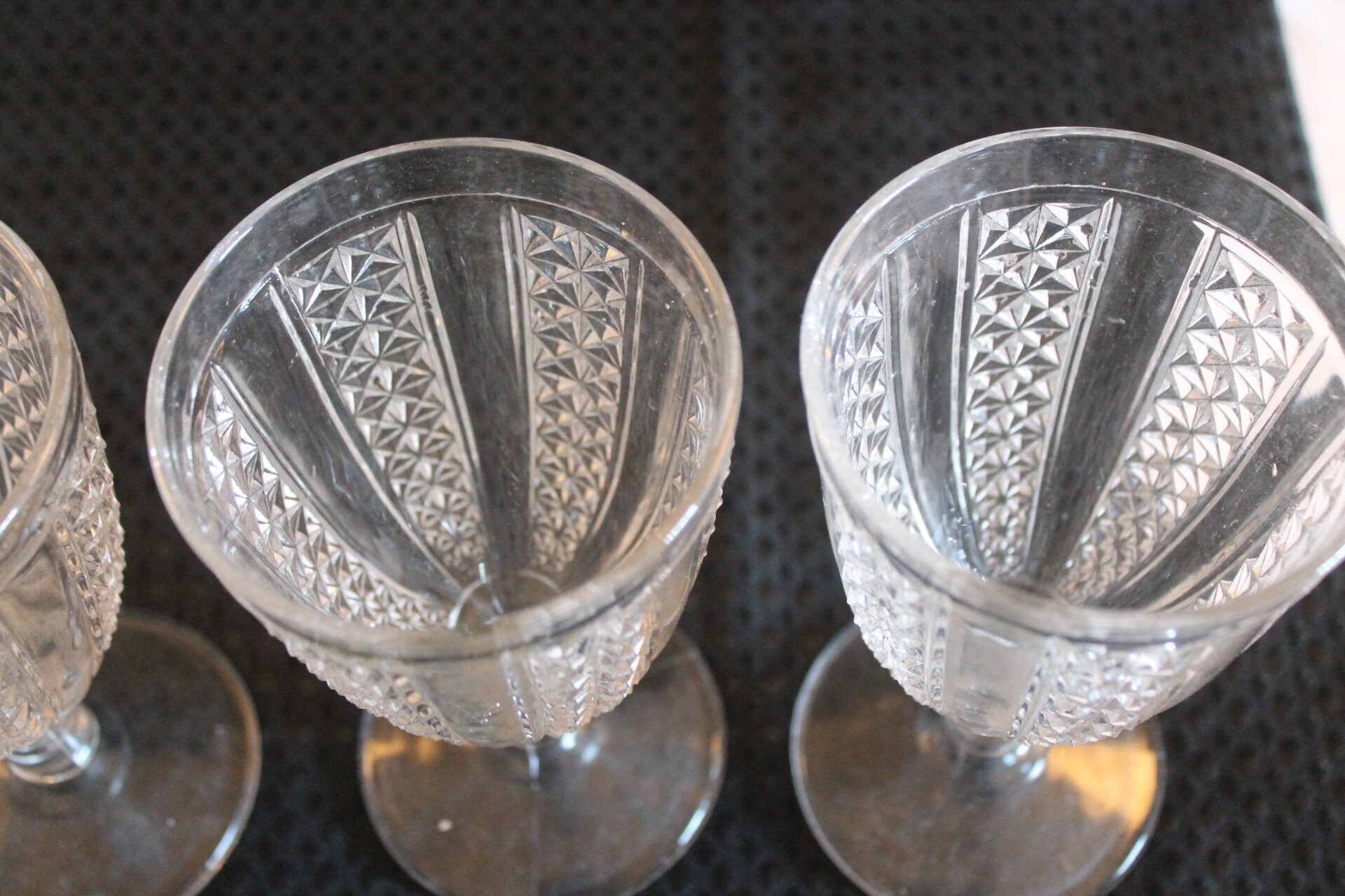 Set of 4 EAPG Campbell Jones & Co. Goblets No. 83 Diamond | Etsy