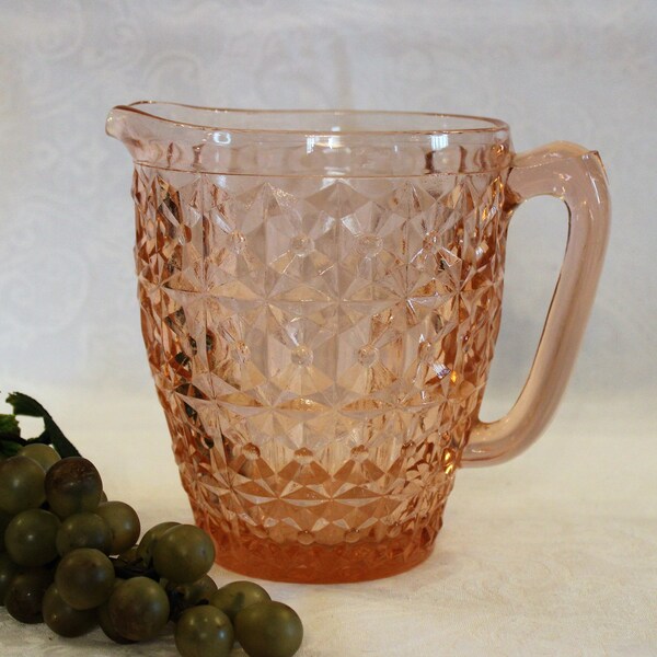 Pink Water Pitcher Depression Glass - Etsy