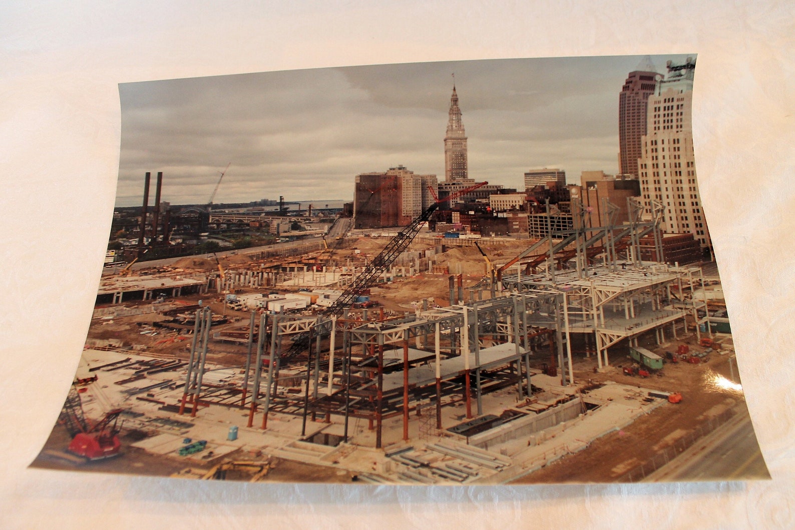 1992 Construction of Jacobs Field Cleveland, Ohio Original 10 X 14 ...