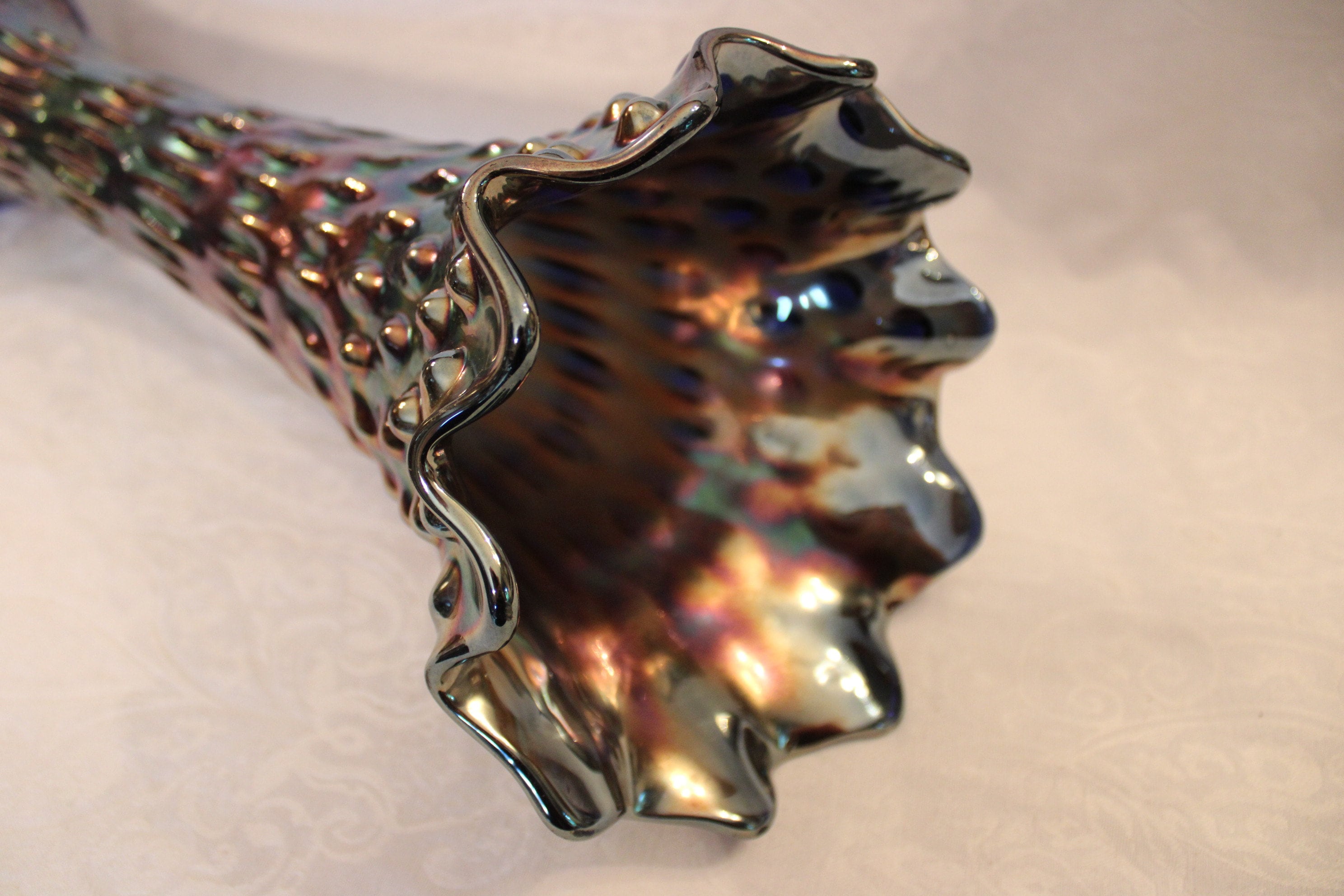 Carnival Glass Funeral Vase