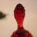 Fenton Art Glass Ruby Red Bell in the Medallions and Rose Swag Design ...