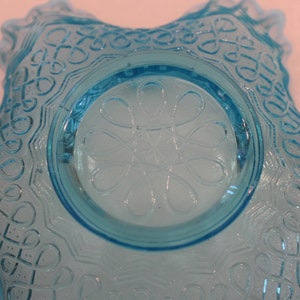 Antique Jefferson Glass Blue Opalescent 8.25" Ruffled Bowl - Many Loops ...