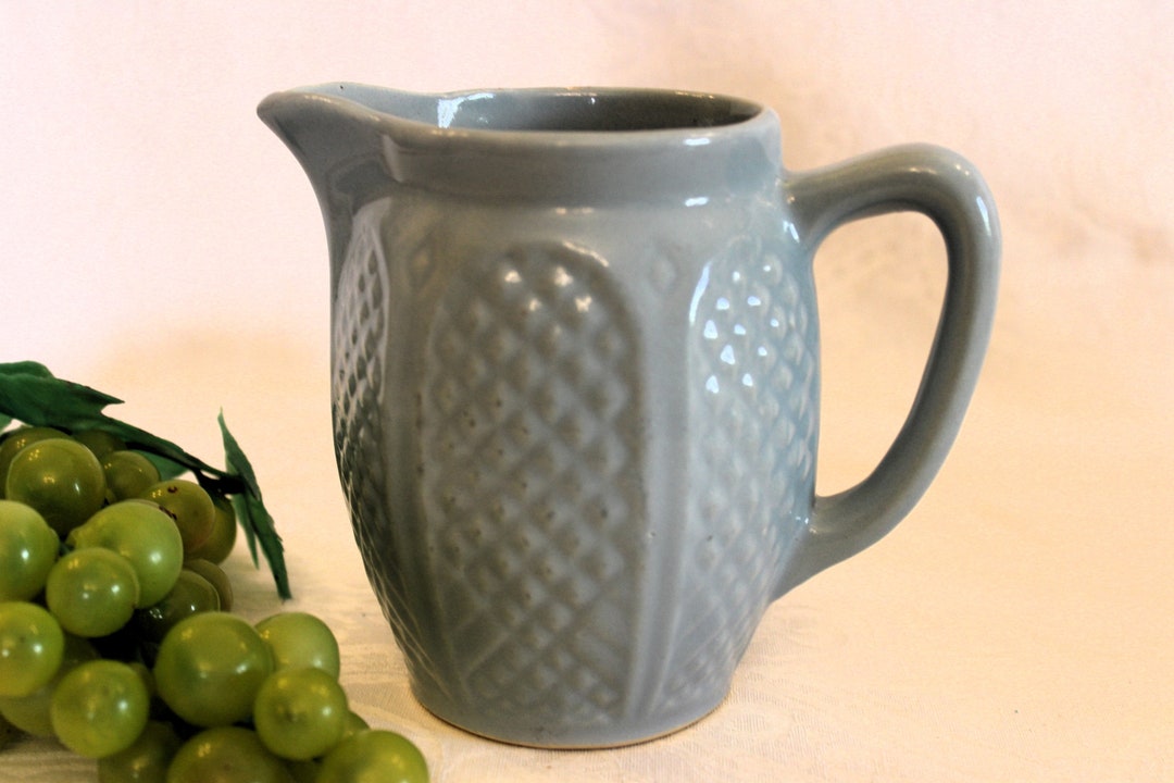 Antique Robinson Ransbottom Pottery Pastel Blue Pint Pitcher With ...