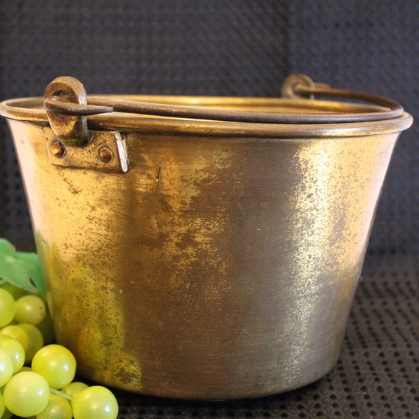 Antique Brass Bucket - Etsy