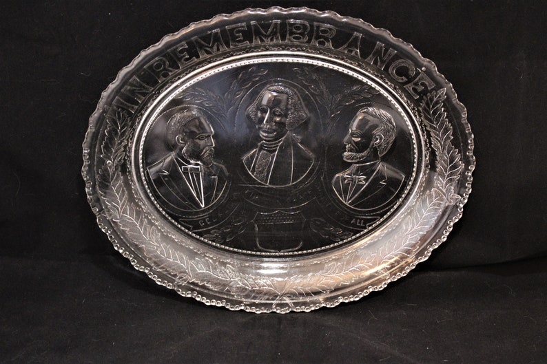 Antique Three Presidents 12.5" Platter - AKA in Remembrance, President ...