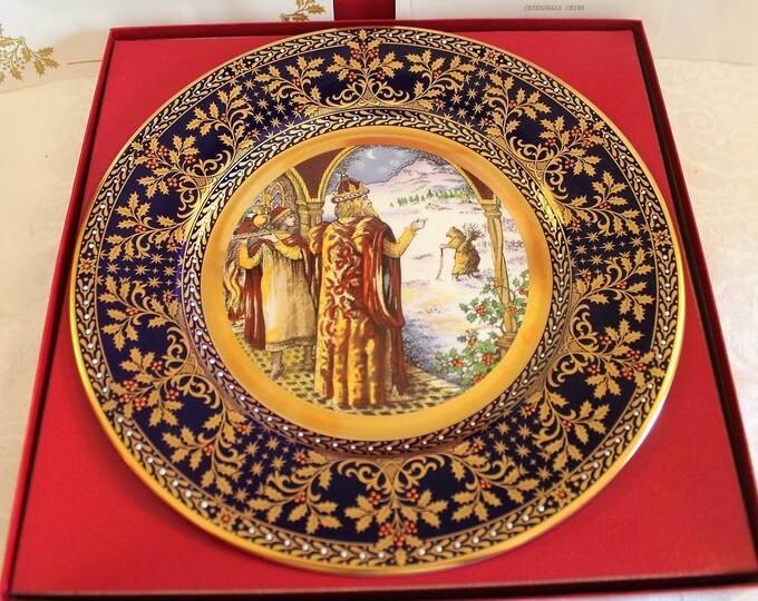 1979 Caverswall China 11" Collector Plate - Good King Wenceslas, 1st ...
