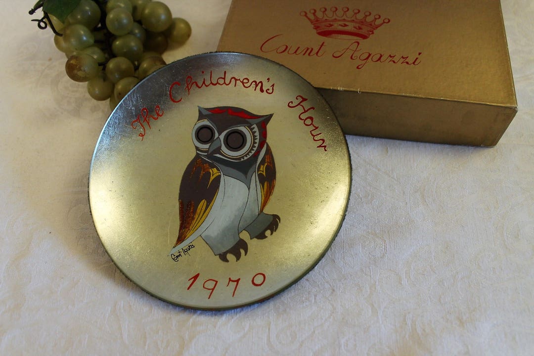 Count Agazzi Signed Venetian Glass Reverse Painted 6" Plate - the ...