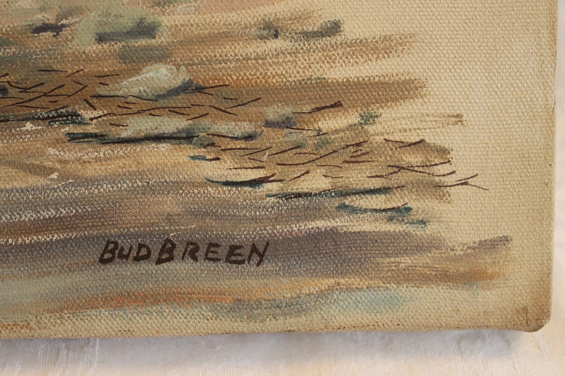 Bud Breen Original Oil Painting on Canvas of Cowboy At A | Etsy