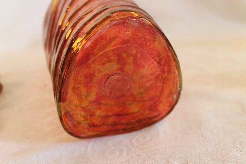 Antique Consolidated Ruby Stained Glass 10 Triangle Vase | Etsy