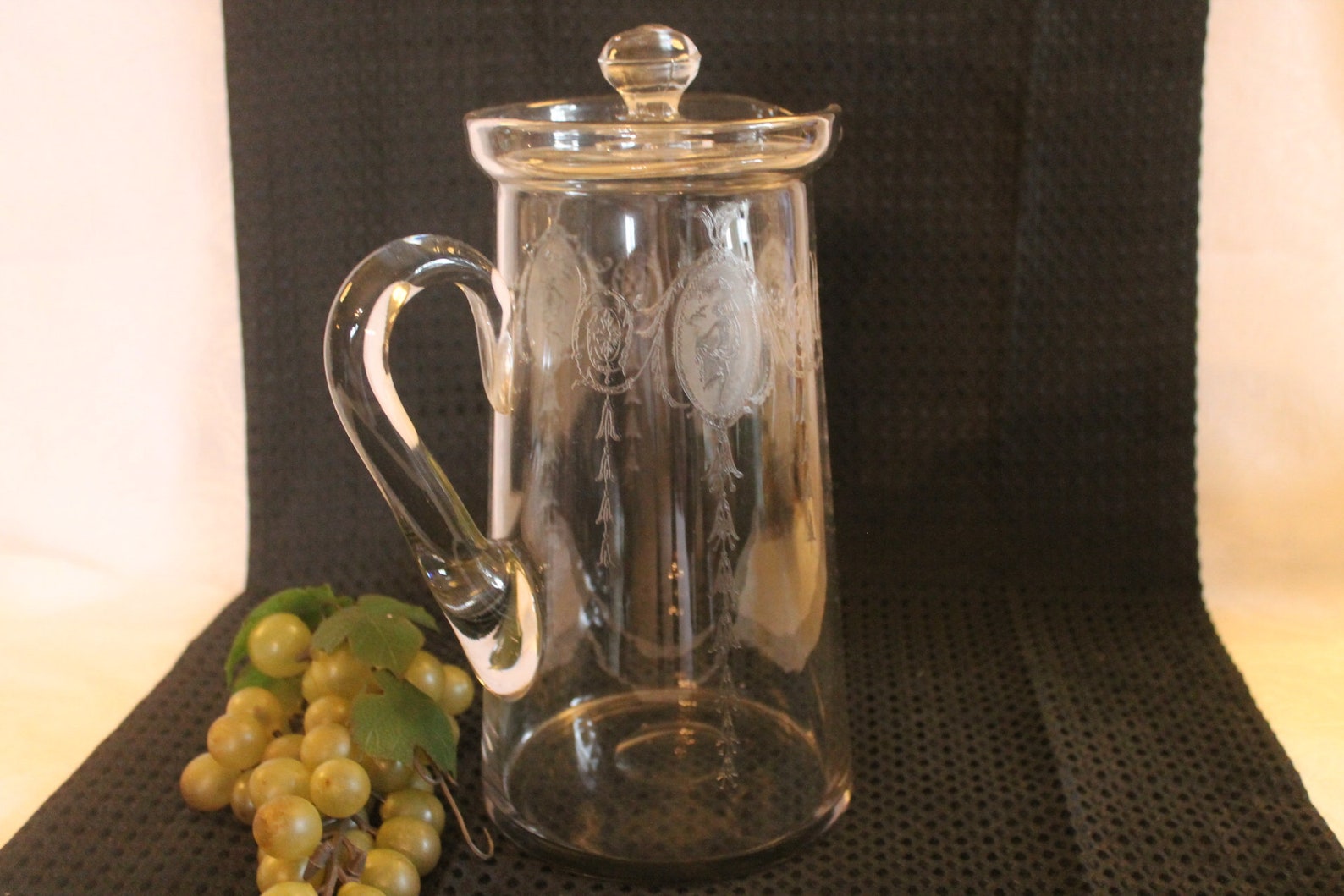 Rare Tiffin Glass Dancing Ladies 61 Ounce Pitcher With Lid - Classic ...