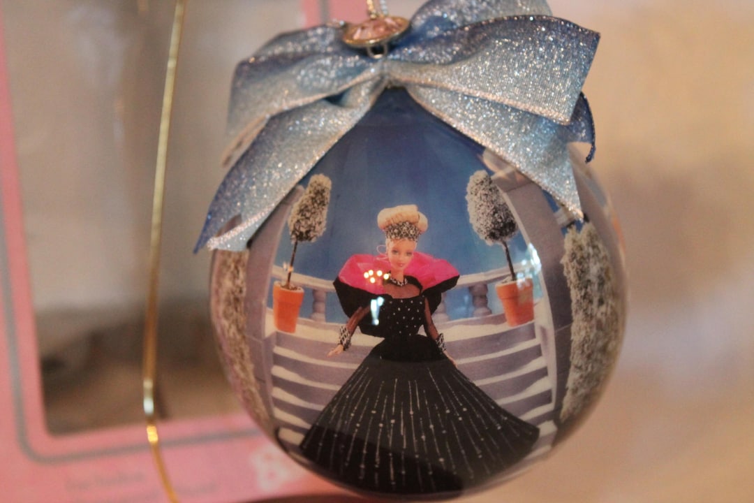Vintage Barbie Large Decoupage Christmas Ornament With Wood Stand in ...