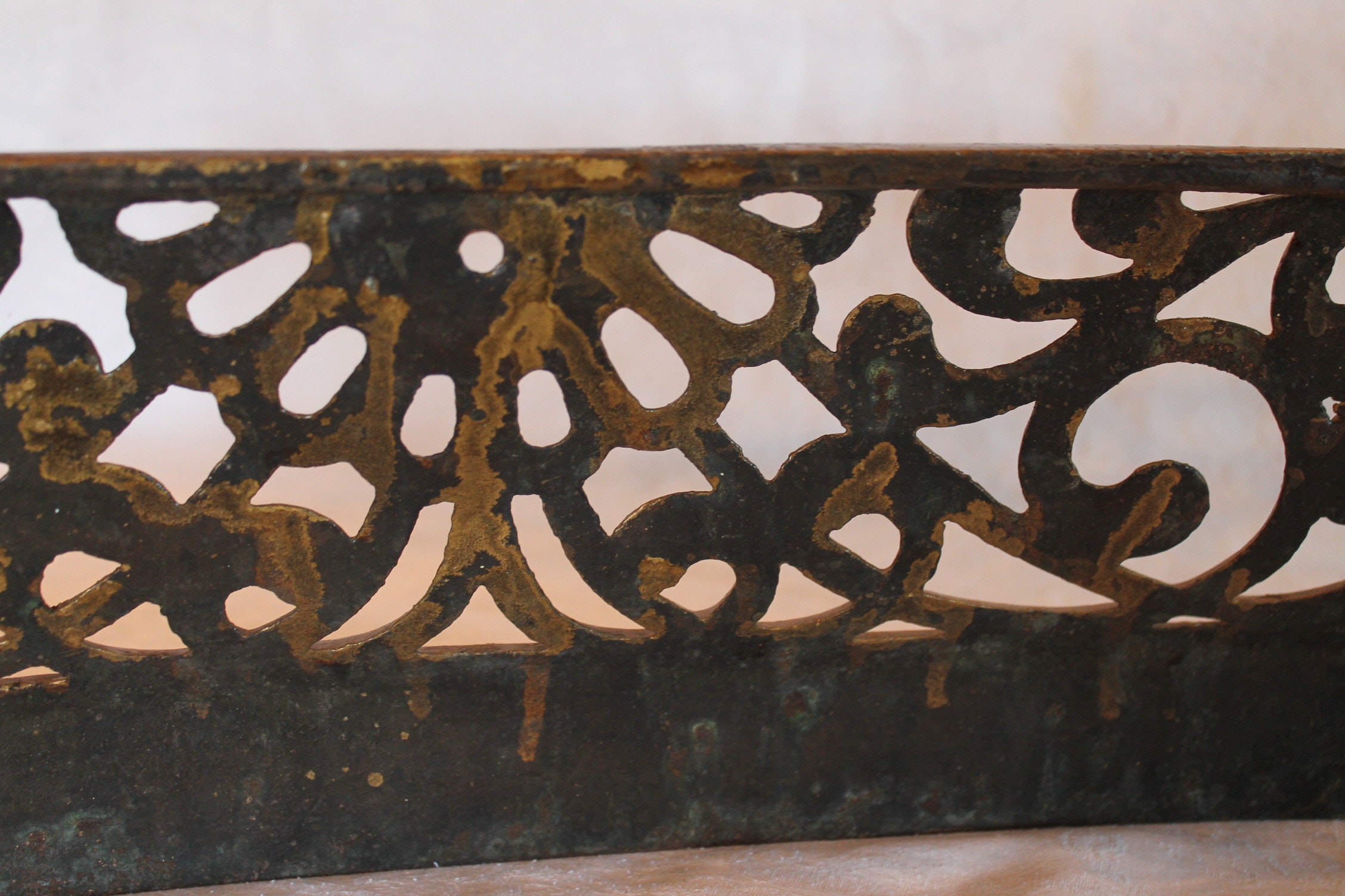 Antique Victorian Cast Iron Baseboard Register Cover | Etsy