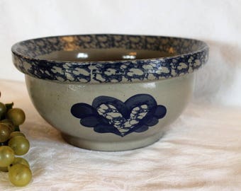 Art & Collectibles Small Beaumont Brothers Pottery BBP Blue Spongeware ...