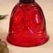 Fenton Art Glass Ruby Red Bell in the Medallions and Rose Swag Design ...