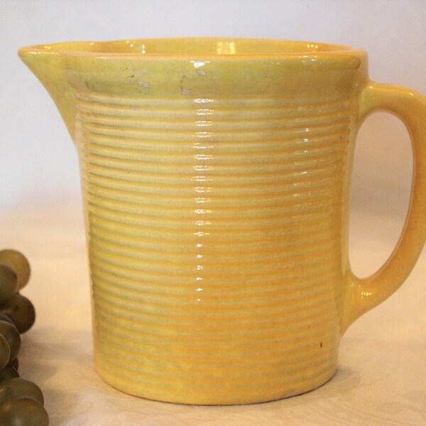 Small Yellow Pitcher - Etsy