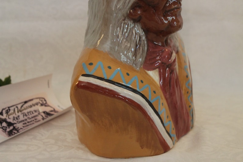 1993 Rick Wisecarver Pottery 10.5" Cookie Jar - Geronimo Chiricahua ...