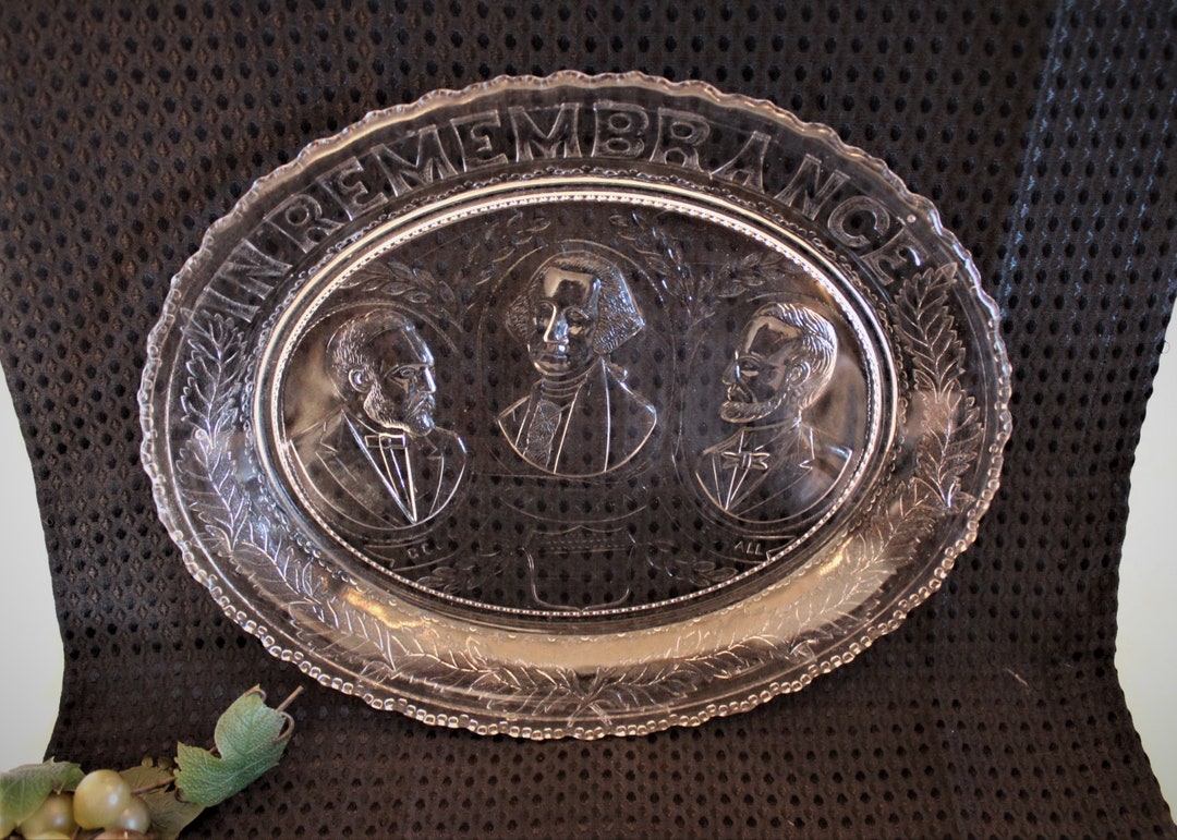 Antique Three Presidents 12.5" Platter - AKA in Remembrance, President ...