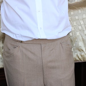 Vintage Louis Roth 46L Men's Tan Pinstripe Suit Two Button, Dinner ...