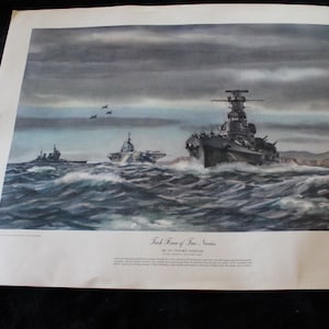 Task Force of Two Navies Fine Art Lithograph by Lt. Dwight Shepler ...