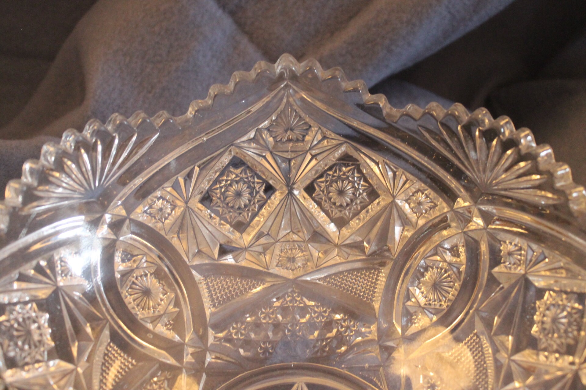 Gorgeous Antique Higbee Glass EAPG 9 Serving Bowl | Etsy