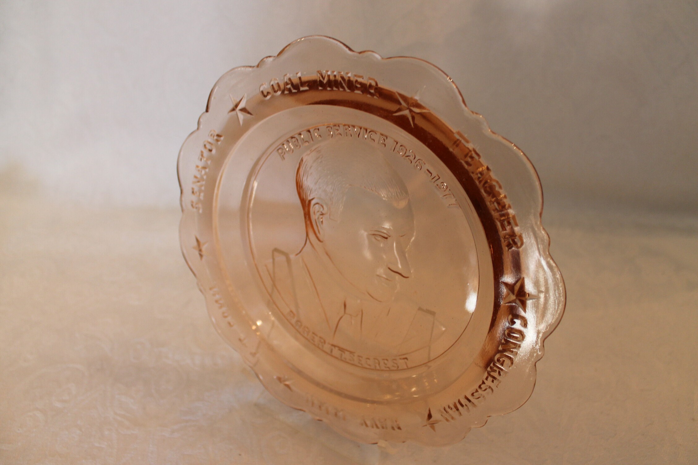 Congressman Robert T Secrest Glass Collector Plate Made by | Etsy