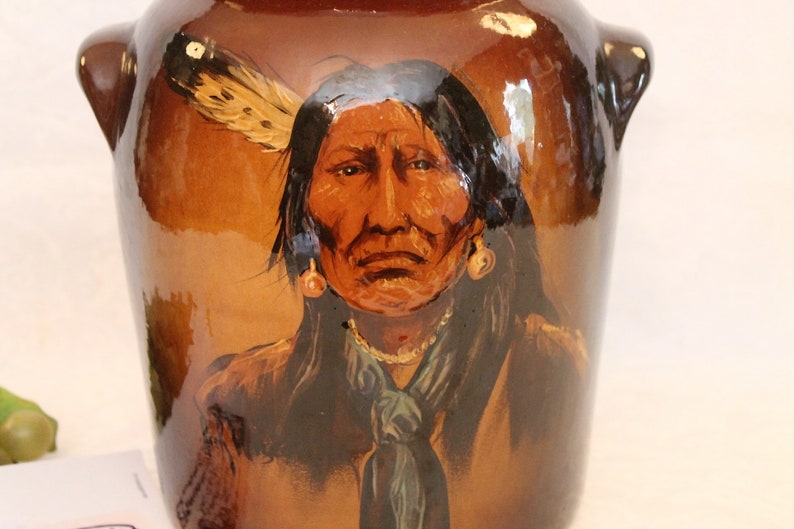 1993 Rick Wisecarver Pottery 10" Pig Ear Crock or Vase - Native ...