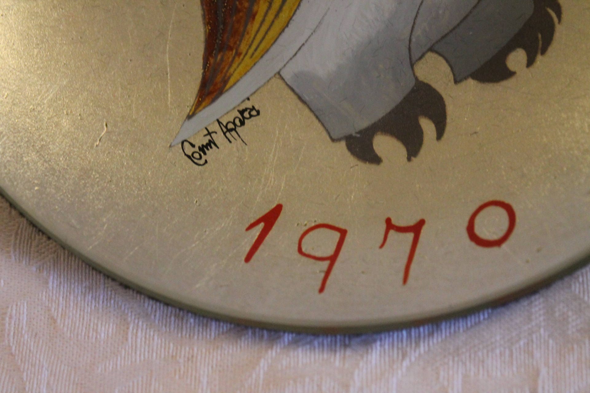 Count Agazzi Signed Venetian Glass Reverse Painted 6" Plate - the ...