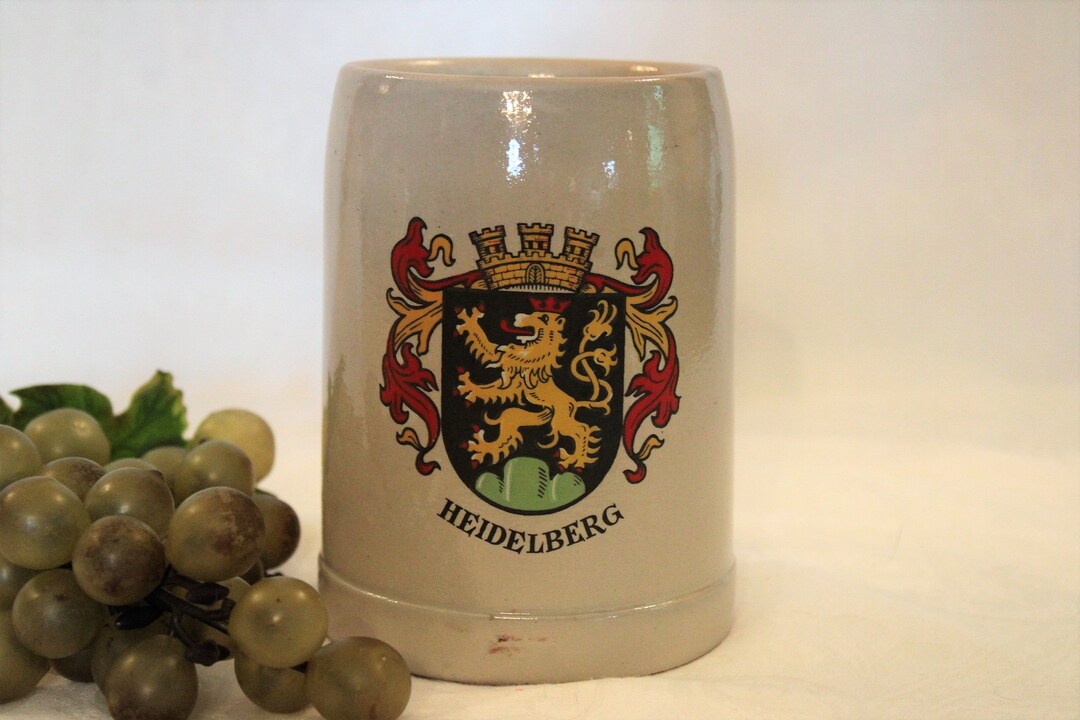 Heidelberg German Beer Tankard or Stein Made in West Germany, Stoneware ...