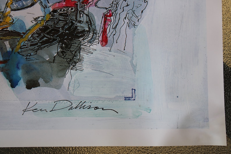 Ken Dallison 2000 Lemans Corvette C5R Poster With Fellows, Kneifel ...