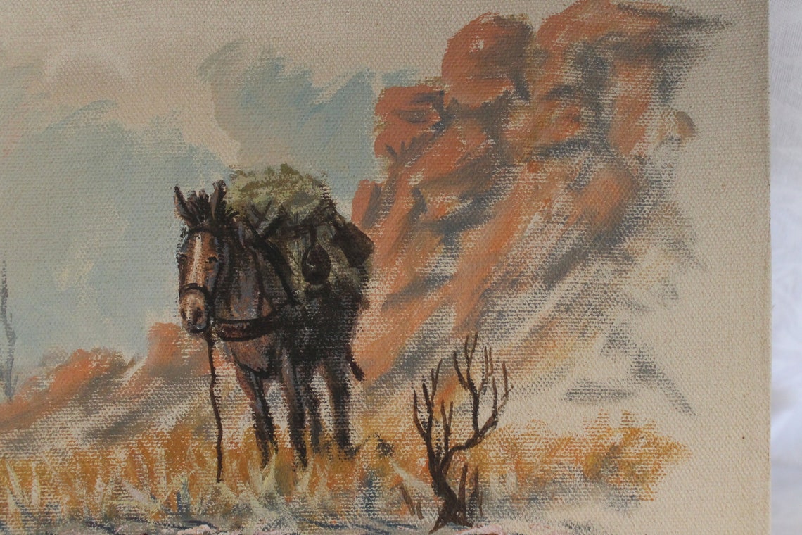 Bud Breen Original Oil Painting on Canvas of Cowboy At A | Etsy