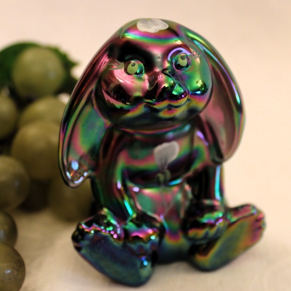 Fenton Hand Painted Bunny Rabbit Figurine - Etsy