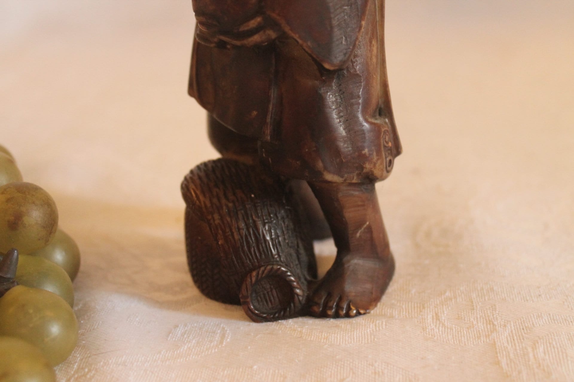 Vintage Lobeco Hand Carved Soap Stone Alabaster 7" Figurine of a ...