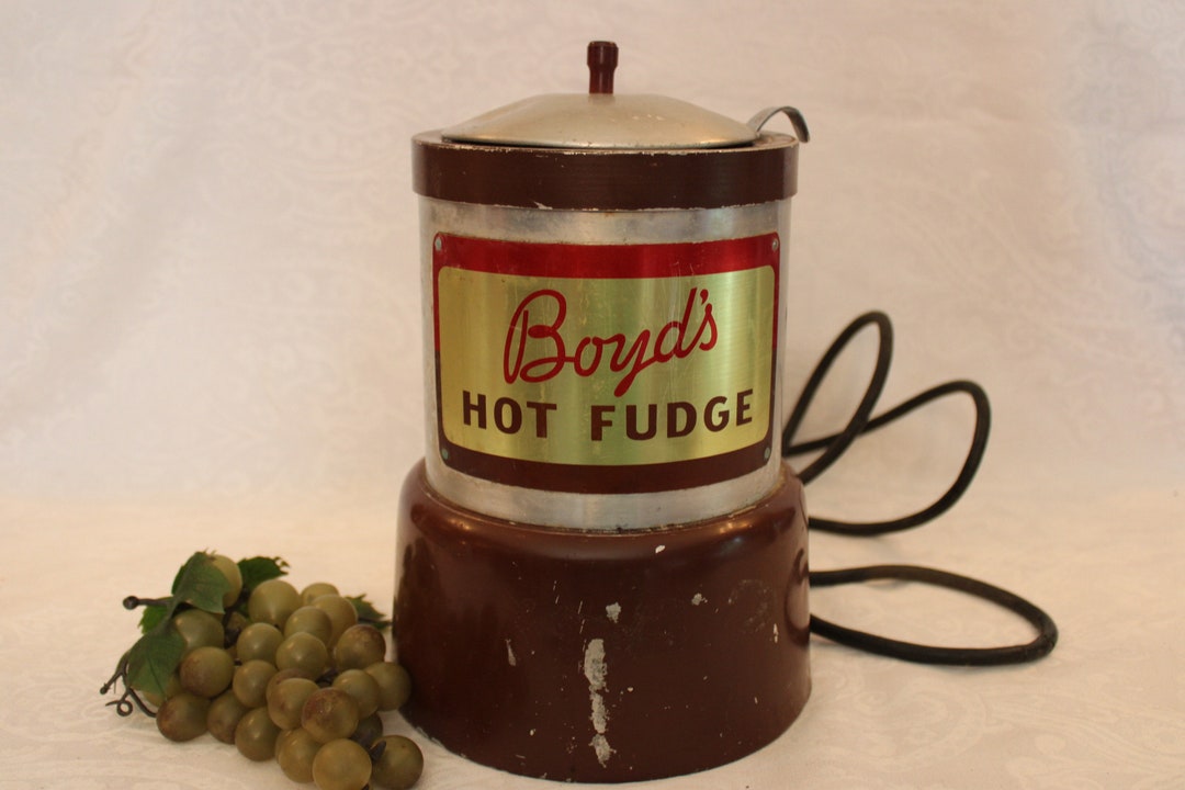 Vintage Boyd's Hot Fudge Warmer With Original Pottery Insert and Ladle ...