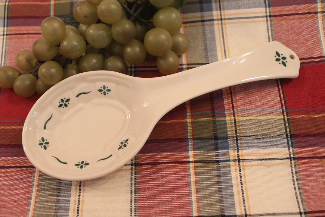 Longaberger Pottery Woven Traditions Spoon Rest Cream Color - Etsy