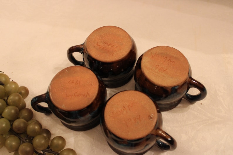 1989 Vaughn Studio Art Pottery Set of 4 Small Tea or Coffee - Etsy