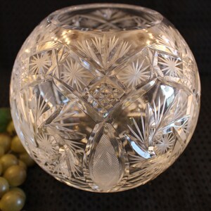 Avitra Cut Lead Crystal 6" Rose Bowl - Williamsburg Pattern With ...