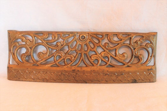 Antique Victorian Cast Iron Baseboard Register Cover - Etsy
