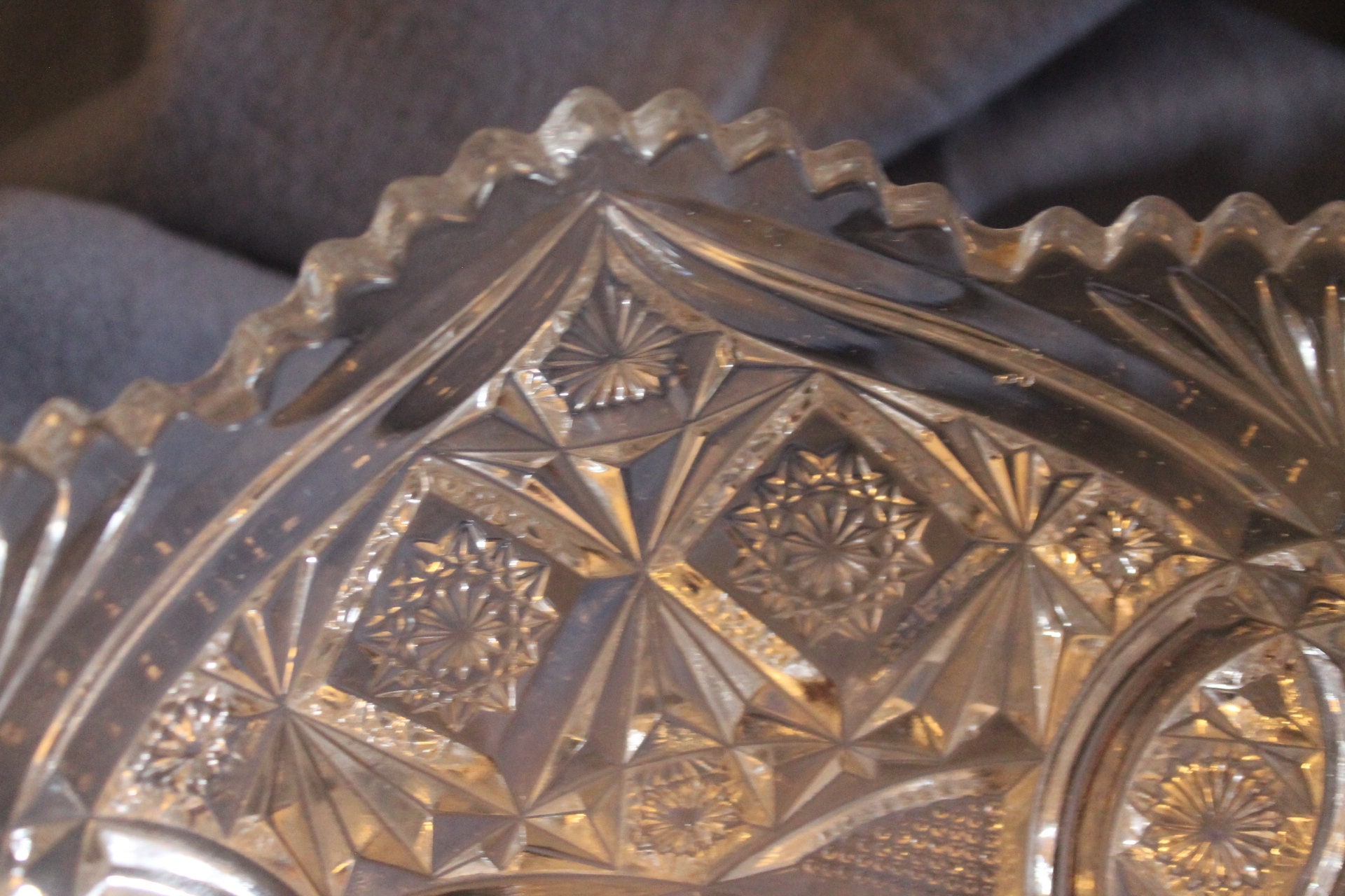 Gorgeous Antique Higbee Glass EAPG 9 Serving Bowl | Etsy