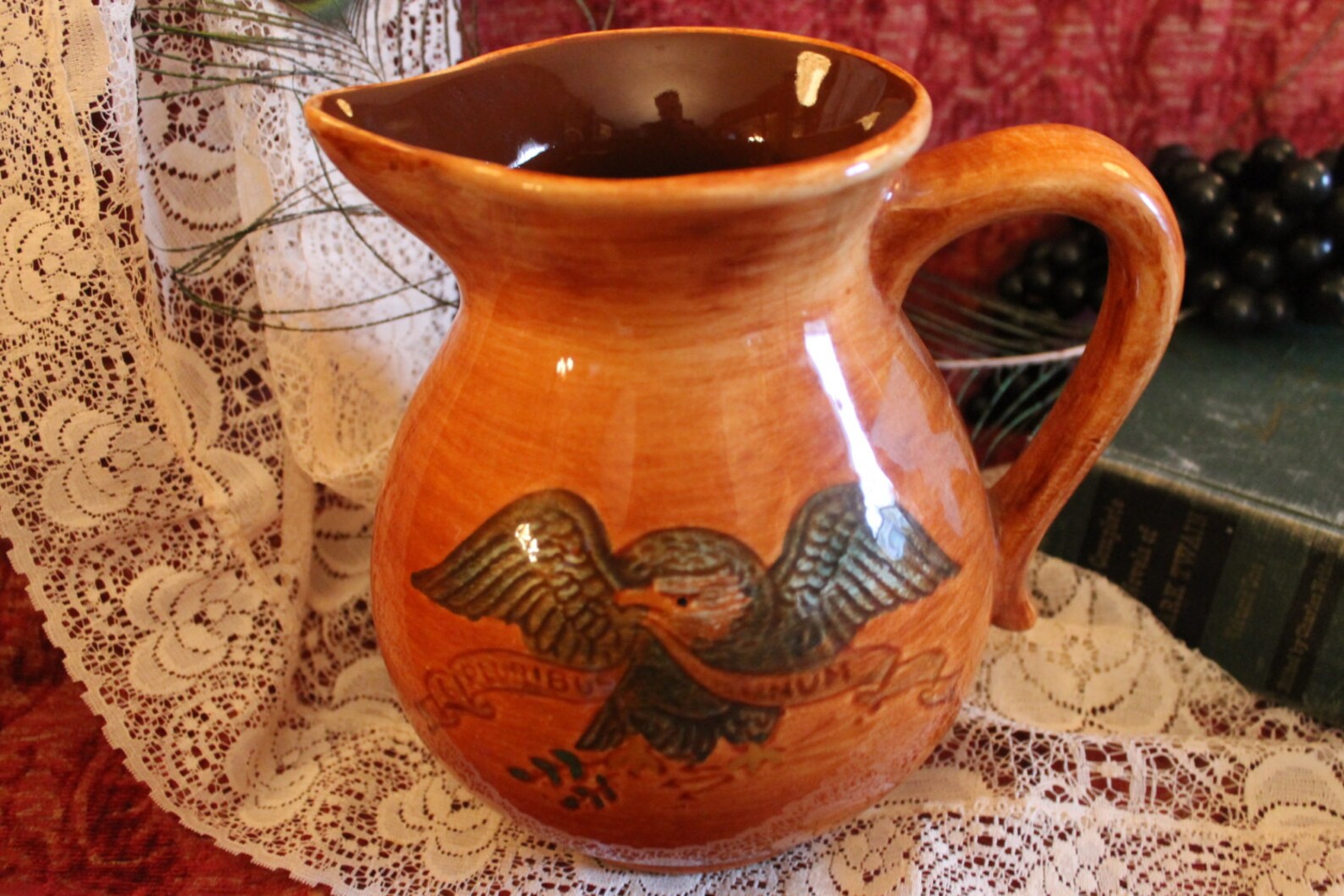 Pennsbury Pottery Americana Folk Art Water Pitcher E. - Etsy