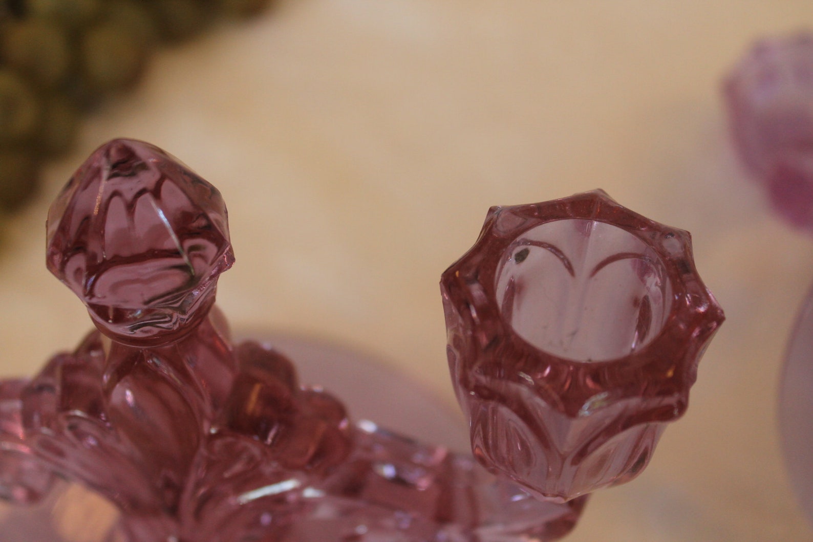 Pair of Heisey Alexandrite Glass Candlesticks Trident | Etsy