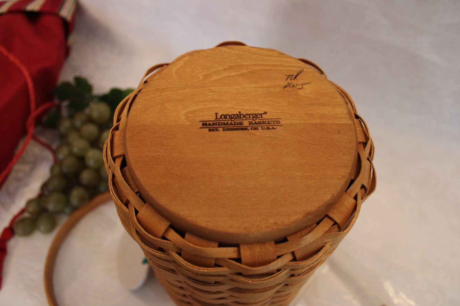 Longaberger Wine Carrier Basket with Congratulations Pottery | Etsy
