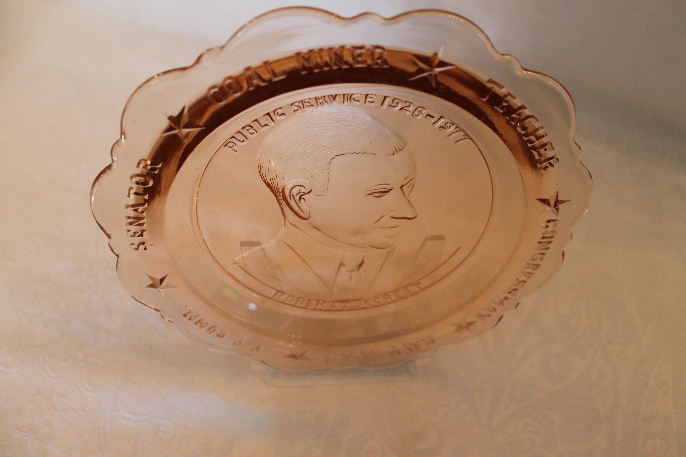 Congressman Robert T Secrest Glass Collector Plate Made by | Etsy