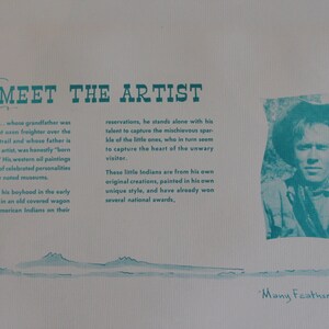 Many Feathers 11" by 15" Lithograph - Monteague Flagg, Native American ...