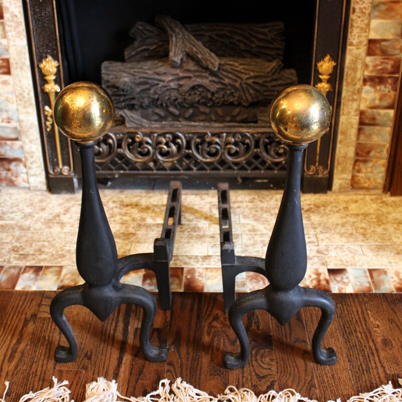Fireplace Andirons - Etsy