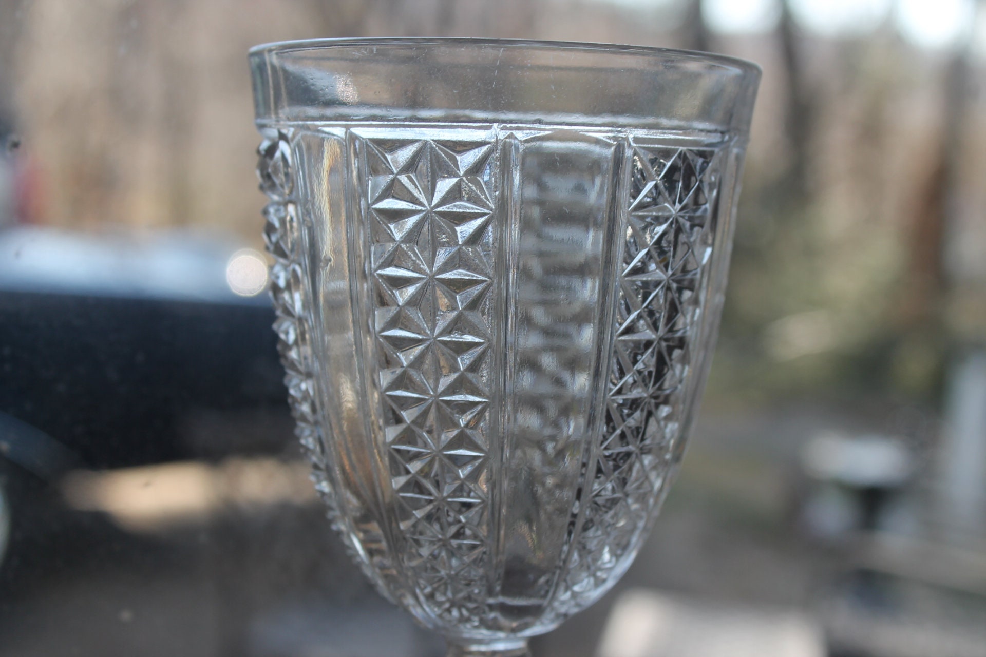 Set of 4 EAPG Campbell Jones & Co. Goblets No. 83 Diamond | Etsy