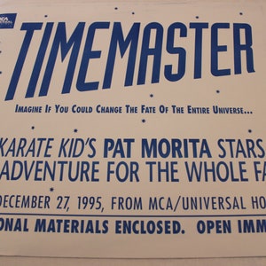 1995 Timemaster Movie Poster and Promotional Home Video Release by ...